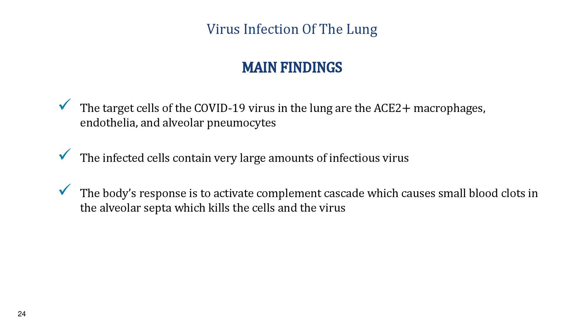 23 Pathophysiology of SARS - CoV2 infection Gerard Nuovo, MD and ...